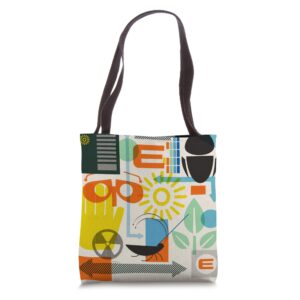 disney pixar wall-e mod pattern tote bag