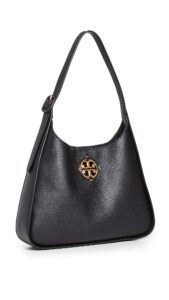 tory burch women's miller hobo bag, black, one size