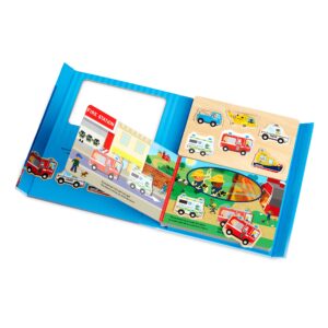 melissa & doug book & puzzle play set: on the farm