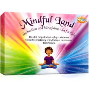 mindful land mindfulness cards for kids - positive affirmations cards for kids stress reduction - meditation cards calming therapy tool - daily mindfulness for kids - game for mindful kids development