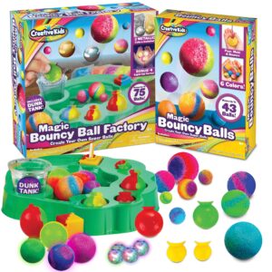 creative kids 2 in 1 arts & crafts kit set for kids – make your own bouncy ball mega bundle set – make up to 118 balls - party favor arts crafts activities gifts toys for kids boys girls age 6+