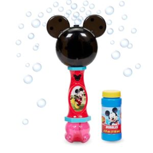 little kids disney mickey mouse light and sound musical bubble wand, includes bubble solution, multi (20511)