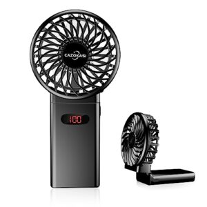 handheld fan portable rechargeable fan neck hanging fan desktop usb fan for cooling and heatstroke prevention (led power display)