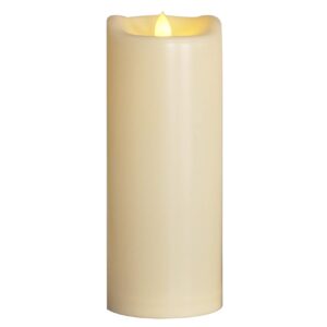 4” x 10” waterproof outdoor flameless candle with timer large battery operated electric led pillar candle for gift home décor party wedding supplies garden halloween christmas decoration, set of 1