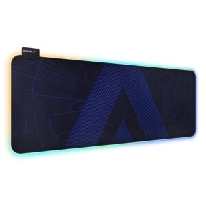 ohaho rgb gaming mouse pad large, over sized glowing led extended mouse pad, non-slip rubber base computer keyboard mouse mat (blue 31.5" x 11.8")