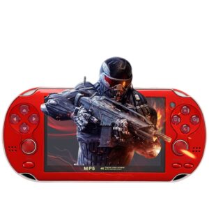 handheld portable game console，anxto mini retro player built-in classic games 4.3 inch 8g built-in free 10000 games+lcd screen mp4 function,present for kids and adult red