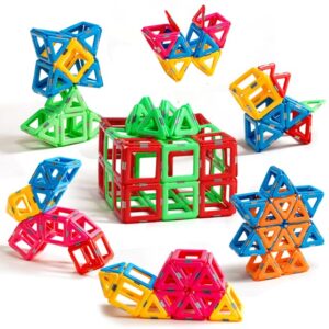 idoot magnetic building tiles blocks toys for kids, educational stem toys gifts-starter set for 3+ year old kids toddler activities