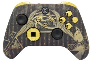 designer series custom wireless controller for pc, windows, series x/s & one - multiple designs available (weeds & green chrome inserts)