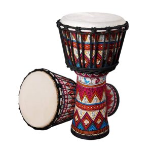 meech djembe drum for kids bongo congo goatskin african drum cloth stitching african drums konga drums 8 inch wide7.67 inches high14.96 inches red