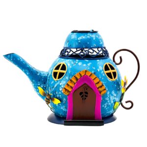 subolo fairy teapot garden statue fairy house solar statue teapot garden decor solar light for a cute fairy garden house