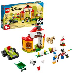 lego disney mickey and friends mickey mouse & donald duck’s farm 10775 building kit; a creative play set for kids; new 2021 (118 pieces)