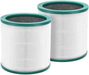 2-pack purespring true hepa h13 replacement filter compatible with dyson pure cool link models tp01, tp02, tp03, bp01 part# 968126-03, 305158-01 - premium quality, blocks over 99.9% of contaminants