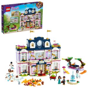 lego friends heartlake city grand hotel 41684 building kit; includes emma, stephanie, river and amelia mini-dolls; new 2021 (1,308 pieces)