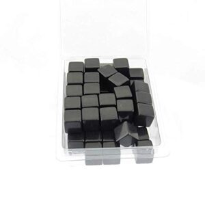 black blank opaque dice counting cubes d6 16mm (5/8in) bulk pack of 50 wondertrail