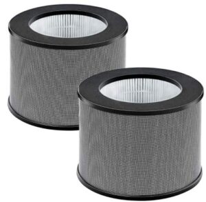 nyemo tt-ap006 hepa replacement filter compatible with black tt-ap006 air purifier, 3-in-1 h13 true hepa with activated carbon pre-filter, 2 pack