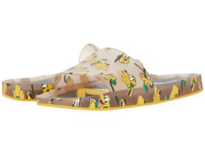 melissa shoes beach slide + mickey and friends iii clear beige/yellow 6 m