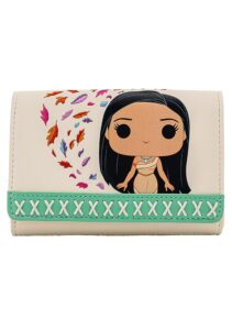 loungefly x disney pocahontas pop! trifold wallet - cute wallets - fashion accessories