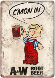 keviewly not a&w root beer dennis the menace tin signs metal poster warning sign decor for garage home garden retro tin sign wall birthday party bar cafe kitchen