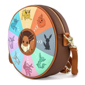 loungefly x pokemon eevee evolutions canteen crossbody