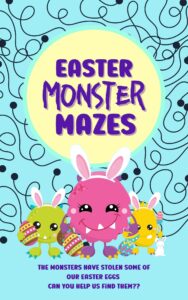 easter monster mazes : maze activity books for kids ages 4-8 - a fun & unique easter basket stuffer for gifting!