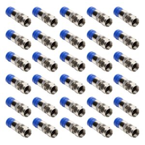 tls.eagle rg6 compression f type straight antenna cable connector coax adapter pack of 30