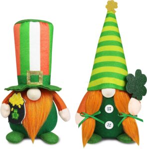 anlass 2pcs st. patricks day gnome handmade gnome faceless plush doll, st patricks day gifts for him/her st patricks day decor for home and garden (st patrick gnome)