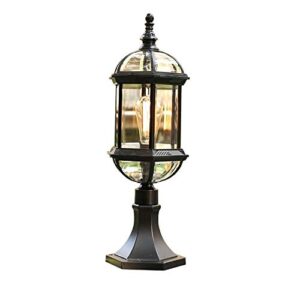 xjjzs rustic waterproof led pillar wall lamp,vintage outdoor glass led post lighting,villas garden porch home landscape pathway lights