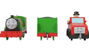 thomas & friends henry with winston and sir topham hatt, motorized toy train for preschool kids 3 years and older