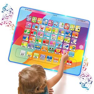 beaure 12 in 1 kids tablet with lights - interactive toddler learning& education toys, abc learning for toddler tablet for kids - gifts for age 3 4 5 year old boys and girls