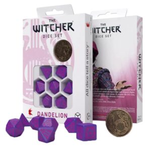 q-workshop witcher dice set. dandelion - q-workshop conqueror of hearts