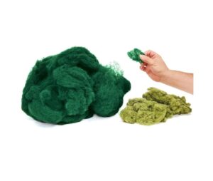 micro-mark green poly fiber – 12 oz for model scenery, landscaping, and diorama detailing