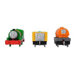 thomas & friends percy and troublesome truck, battery-powered motorized toy train for preschool kids ages 3 years and up