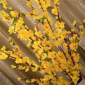 londegeri 5 yellow pink peach blossom artificial flowers fake flower simulation flower table decoration accessories party beach theme decorations home hotel office wedding party garden decor