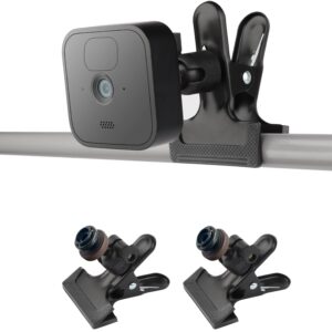 itodos 2 pack clip clamp mount for blink outdoor 4 (4th gen)/(3rd gen)/blink xt/xt2/blink mini,metal clip clamp holder,blink camera mount attach blink camera wherever you like without any tools