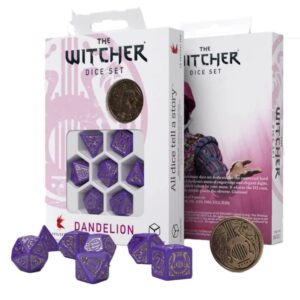 q-workshop witcher dice set. dandelion - viscount de lettenhove