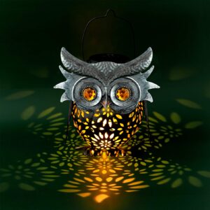 christmas hollow solar owl led pathway light, waterproof owl led light markers for garden patio lawn yard porch pathway parties decor outdoor christmas decoration walkway driveway sidewalk