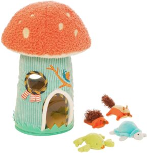 manhattan toy toadstool cottage plush fill & spill baby and toddler activity toy