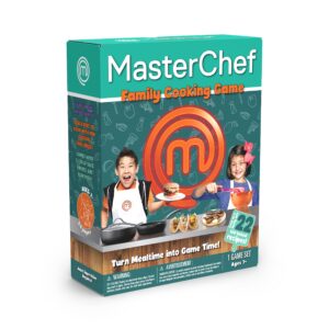 masterchef family cooking game. turn mealtime into game time! ages 7+, multicolor, 22 family tested recipes