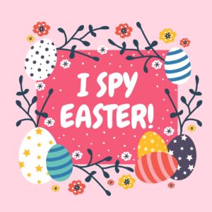 i spy easter!: bunny, easter eggs, rainbow and more! activity and guessing game for little kids, toddlers and preschoolers