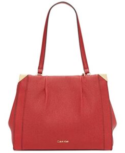 calvin klein fern triple compartment tote, poppy