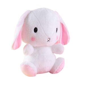 little room naturally glow in the dark bunny stuffed animal plush toy, 14 inches (l1001), white