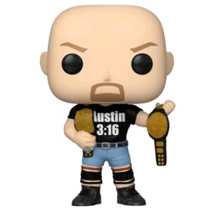 funko pop! wwe 7/11 exclusive stone cold steve austion (2 belts) #89 w/ free acrylic case