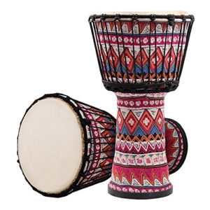 luiyninhuojin djembe, goatskin cloth drums djembe hand-painted african drums cloth stitching djembe for kids adults awesome gifting idea (color : f-10in)