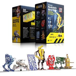 geeek club robot building kit for kids and adults - smart nano bots stem robotics kits - educational diy build your own robot set - circuit board engineering robotic kid science toys (no tools)