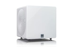 svs 3000 micro sealed subwoofer with fully active dual 8-inch drivers (piano gloss white)