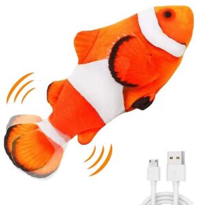 qiaoniuniu electric moving fish interactive plush toys