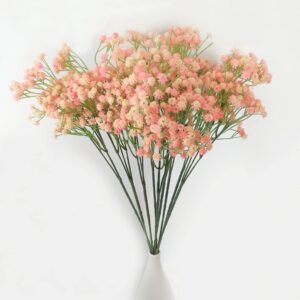 9pcs 20.4" babys breath flowers artificial gypsophila bouquets flowers for wedding home garden decoration (pink)