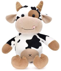 hwd cute stuffed animals doll, 16'' soft plush cow toy gifts for kids, toddler, birthday, valentines, christmas