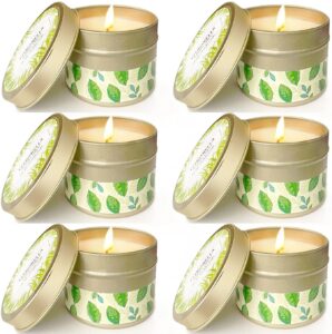 citronella candles outdoor indoor 2.5oz (approx. 70.9g) pack of 6, 100% soy wax candles, for home scented candles, for party hiking camping patio bbq deck lanai garden patio home1