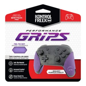 kontrolfreek performance grips for nintendo switch pro controller (galaxy purple)